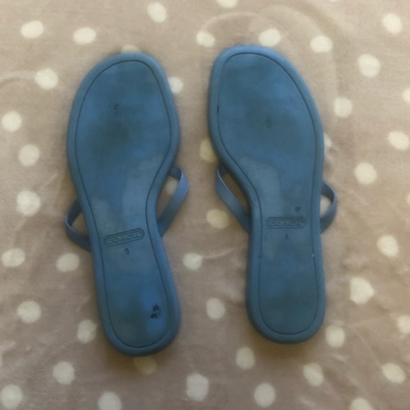 Coach | Shoes | Coach Blue Thong Sandals Size 8 | Poshmark